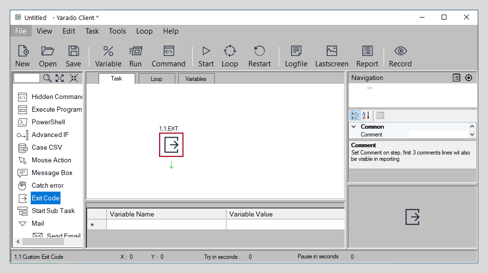 Exit Code Yarado Documentation