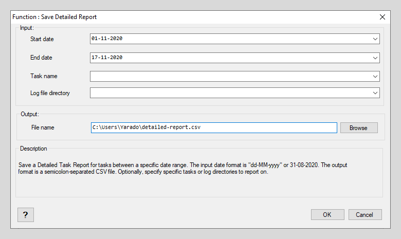 Save Detailed Report Yarado Documentation